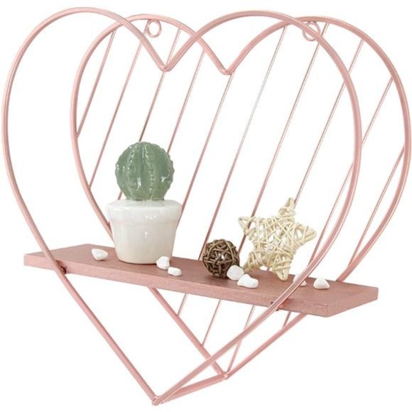 Wall Decor | Floating Shelves Rose Gold Small Shelf Wall Mounted Metal ...